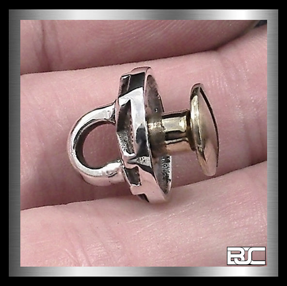 Sterling Silver Biker Iron Cross Wallet Chain Connector Concho – Biker ...