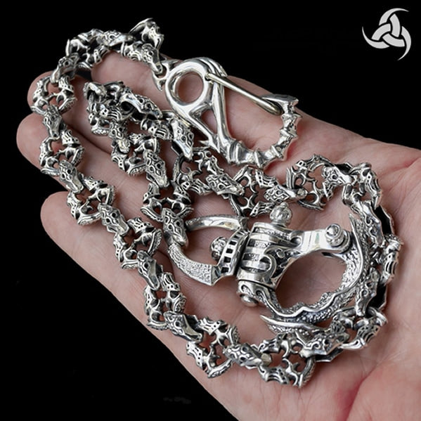 Sterling Silver Biker Wallet Chain Knights Link – Biker Jewelry Club ...